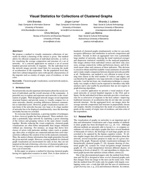 Pdf Visual Statistics For Collections Of Clustered Graphs