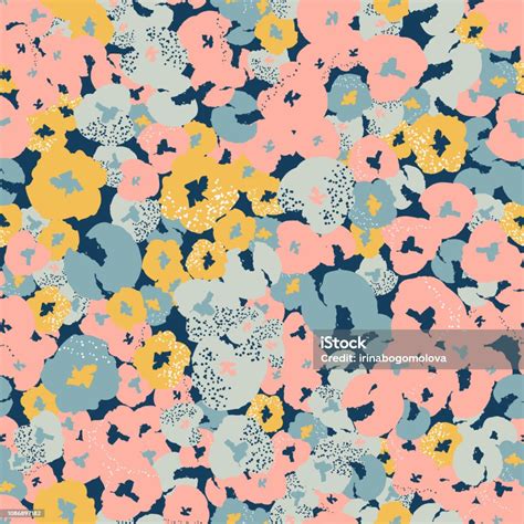 추상 회화 보편적인 자유 꽃 완벽 한 패턴입니다 배경 카드 배너 포스터 표지 초대장 직물 머리글 또는 안내 책자에 대 한 그래픽 디자인 0명에 대한 스톡 벡터 아트 및 기타