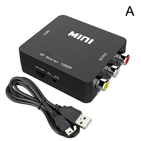 RCA AV To HDMI Compatible Converter Adapter Composite RCA CVBS Audio Video Wii Q H Walmart Com