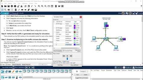 Packet Tracer Tcp And Udp Communications Generate Network Traffic