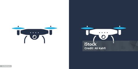 드론 아이콘입니다 단색 아이콘 벡터 그림입니다 웹 사이트 디자인 로고 앱 템플릿 Ui 등 Multicopter에 대한 스톡 벡터 아트 및 기타 이미지 Istock