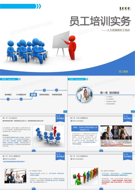 公司人力资源员工培训ppt模板下载熊猫办公