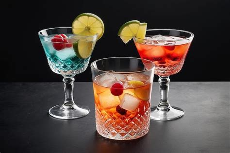 Premium Photo Cocktail Glasses