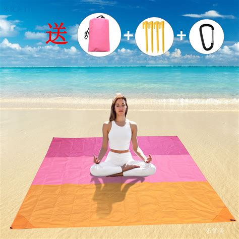 เสื่อชายหาด เสื่อปิคนิค แคมป์ปิ้ง เสื่อกันน้ำ พับเก็บได้ เสื่อโพลีเอสเตอร์ Tandd Camping Thaipick