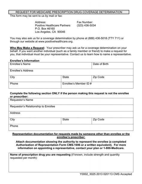 Download The Coverage Determination Request Form Positive