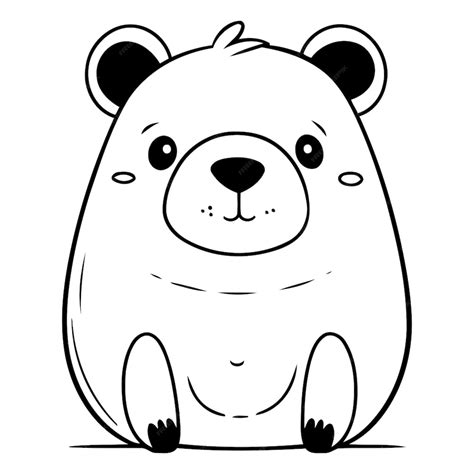 Premium Vector Cute Cartoon Bear Vector Illustration Isolated On A
