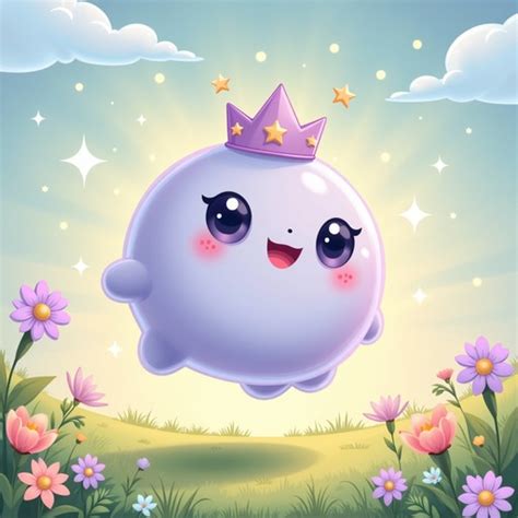 Free Crowned Kawaii Blob Image Download At Stockcake