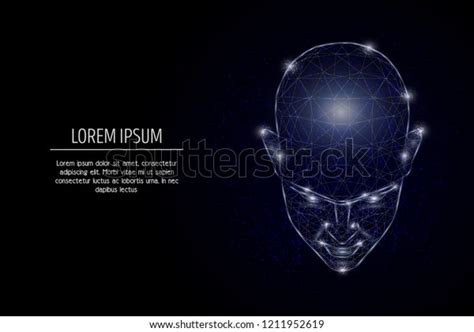 Human Head Low Poly Wireframe Mesh Stock Vector Royalty Free Shutterstock