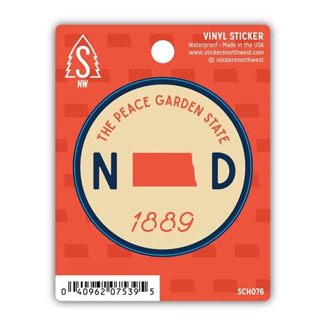 Stickers Northwest The Peace Garden State Sticker Sticker