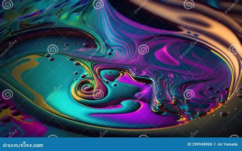 Colorful Psychedelic Liquefaction Pattern Abstract Psychedelic
