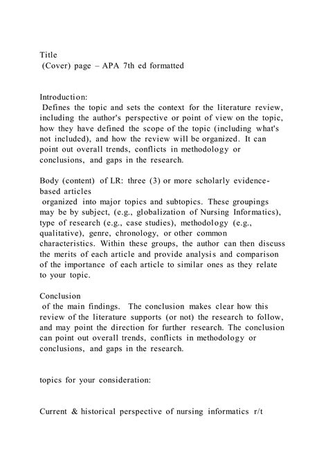 Title Cover Page Apa 7th Ed Formatted Introduction Def Pdf