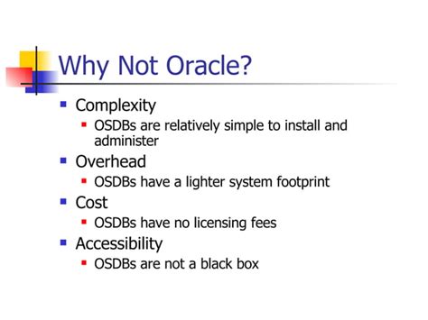 Open Source Databases And Gis Ppt