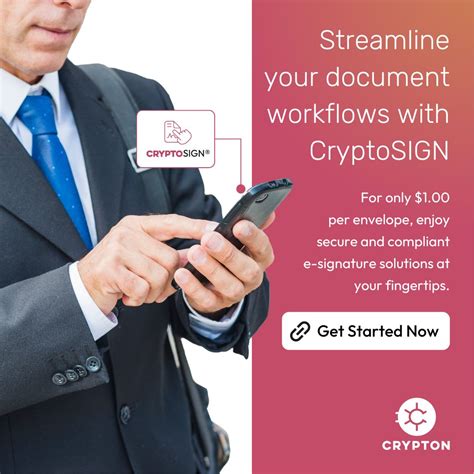 Crypton Mobile On Linkedin Documentworkflows Cryptosign Esignatures