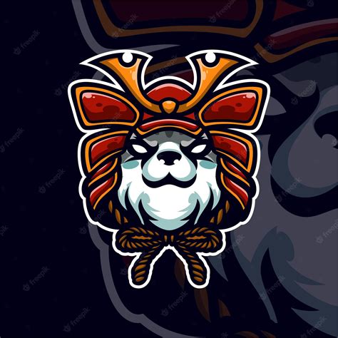 Premium Vector Cat Samurai Masscot Logo Esport Illustration Premium