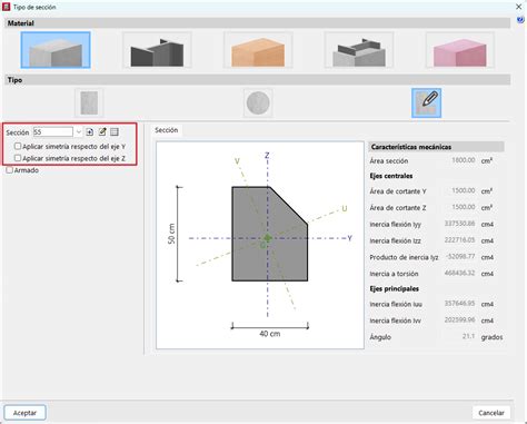 Generic Section And Material Columns Cype