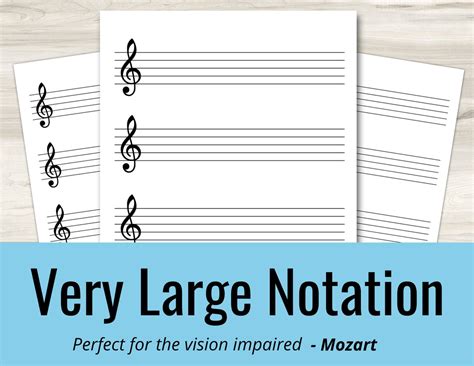 Very Large Music Notation Sheet Printable Staff Paper Sight