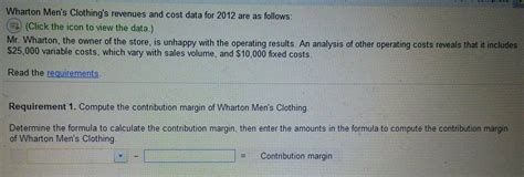 Solved I Am Not Sure What The Variable Cost Is For This Chegg Com