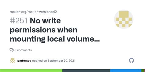 no write permissions when mounting local volumes with podman · issue