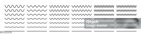 지그재그 웨이브 라인 패턴 매끄러운 끝 구불 구불 수평 벡터 라인과 검은 곡선 밑줄 거친에 대한 스톡 벡터 아트 및 기타 이미지 거친 선 프레임 Istock