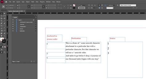 Solved Anchor A Text Frame At Insertion Points Adobe Community