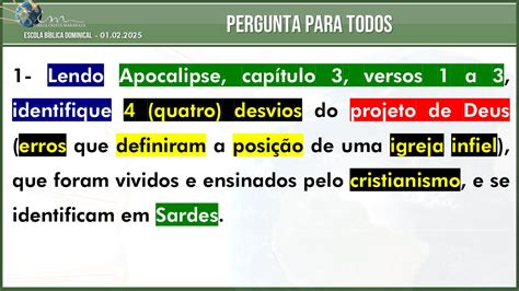 02062024 Ebd 10h Igreja Cristã Maranata Escola Bíblica