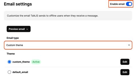 Email Notification Themes Notifications Talkjs Documentation