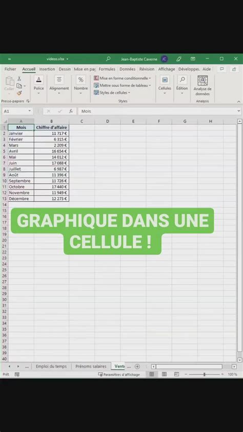 Graphique Dans Une Cellule En 7 Secondes Excel Artofit