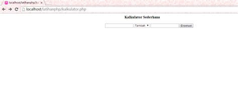 membuat kalkulator sederhana dengan php
