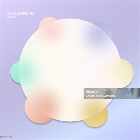 Latar Belakang Modern Dengan Efek Vektor Morfisme Kaca Desain Kartu Kaca Transparan Gaya Tren