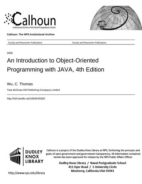 Pdf 2006 An Introduction To Object Oriented Programming With · 03 Programming Languages