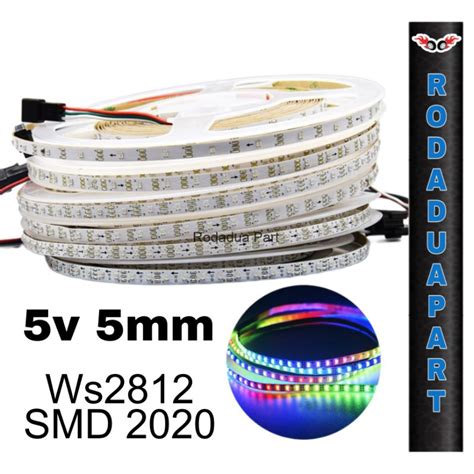 Jual Smartled Ws2812 5v Smd 2020 160 200 Led Meter Smart Smd 2020 Rgb Led Dc5v Shopee Indonesia
