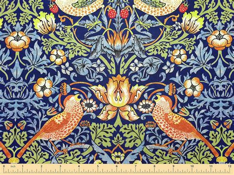 William Morris Upholstery Fabric By The Yard Strawberry