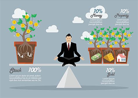 Rebalancing Portfolio Asset Allocation Portfolio Infographic Percentage Vector Portfolio