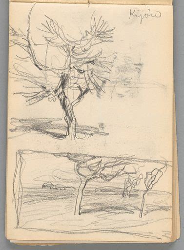Sketchbook No Study Of A Leafless Tree Flat Landscape Free Public Domain Image Look