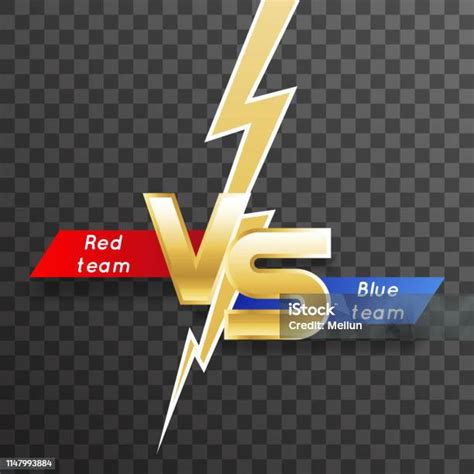 화면 액션 싸움 경쟁 벡터 그래픽 일러스트 대 편지 에너지 충돌 게임 대 투명 배경 번개 스트라이크 Championship에 대한 스톡 벡터 아트 및 기타 이미지 Istock