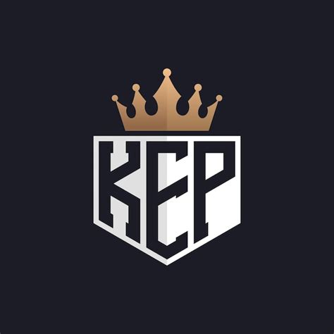 Premium Vector Luxury Kep Logo With Crown Elegant Initials Kep Letter