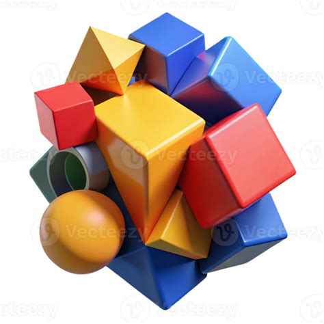 Wonderful Modern A Dynamic Composition Of Fragmented Geometric Shapes Rendered In Bold