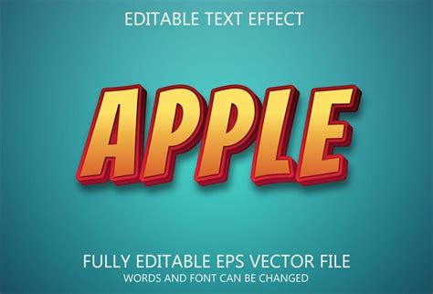 Premium Vector Apple Text Effect