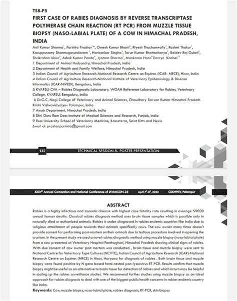Pdf First Case Of Rabies Diagnosis By Reverse Transcriptase Polymerase Chain Reaction Rt Pcr