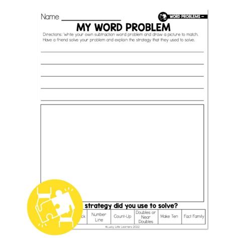 Lucky To Learn Math Subtraction Word Problems Lesson 219 Collaboration My Word Problem