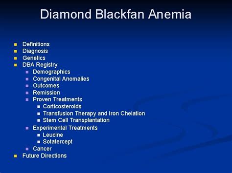 Introduction To Diamond Blackfan Anemia And Its Treatment