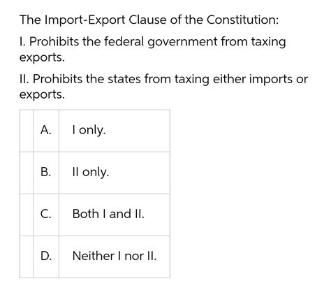 Answered The Import Export Clause Of The… Bartleby