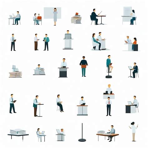 Lecture Vector Set White Background Isolated A High Quality Premium Ai Generated Vector