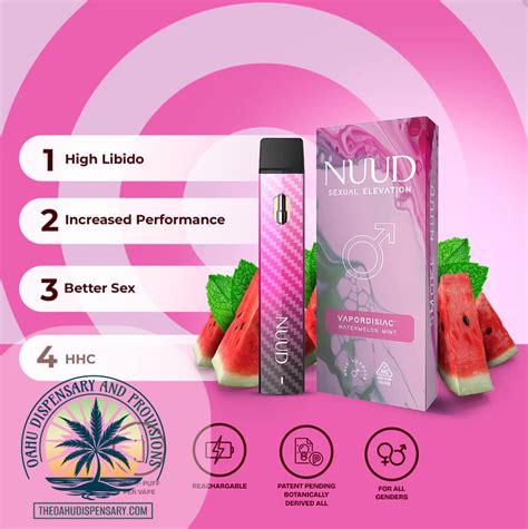 Nuud Aphrodisiac Infused Sex Vapes For Men 1 Gram The Oahu Dispensary