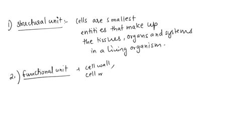 Solved What Is A Cell Why Is A Cell Called The Structural And Functional Unit Of Life