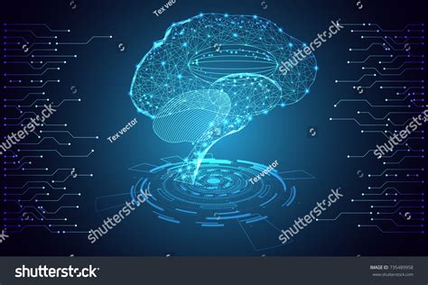 Abstract Technology Ui Futuristic Concept Brain Stock Vector Royalty Free Shutterstock