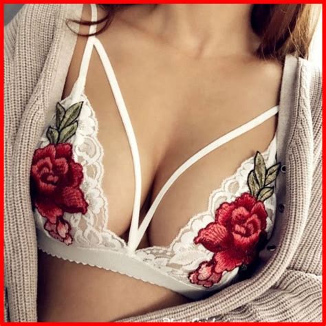 📍 บรา กุหลาบ Sexy ลายลูกไม้ สายเดี่ยว เกาะอก สปอร์ตบรา ปรับสายได้ ระบายอากาศ เกรดพรีเมี่ยม 📍