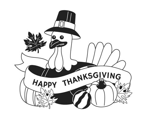 Thanksgiving Feast Clip Art Black And White