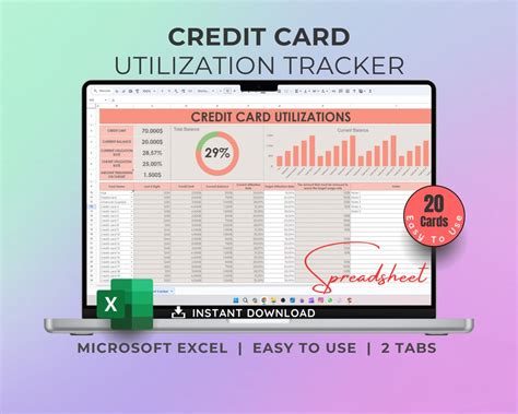 credit card utilization ms excel credit card tracker spreadsheet