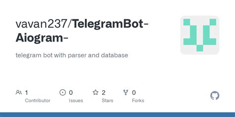 Github Vavan237telegrambot Aiogram Telegram Bot With Parser And Database